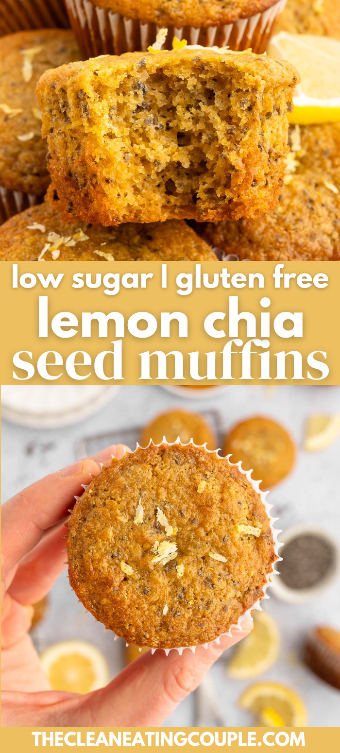Lemon Chia Seed Muffins: No Refined Sugar and Gluten Free