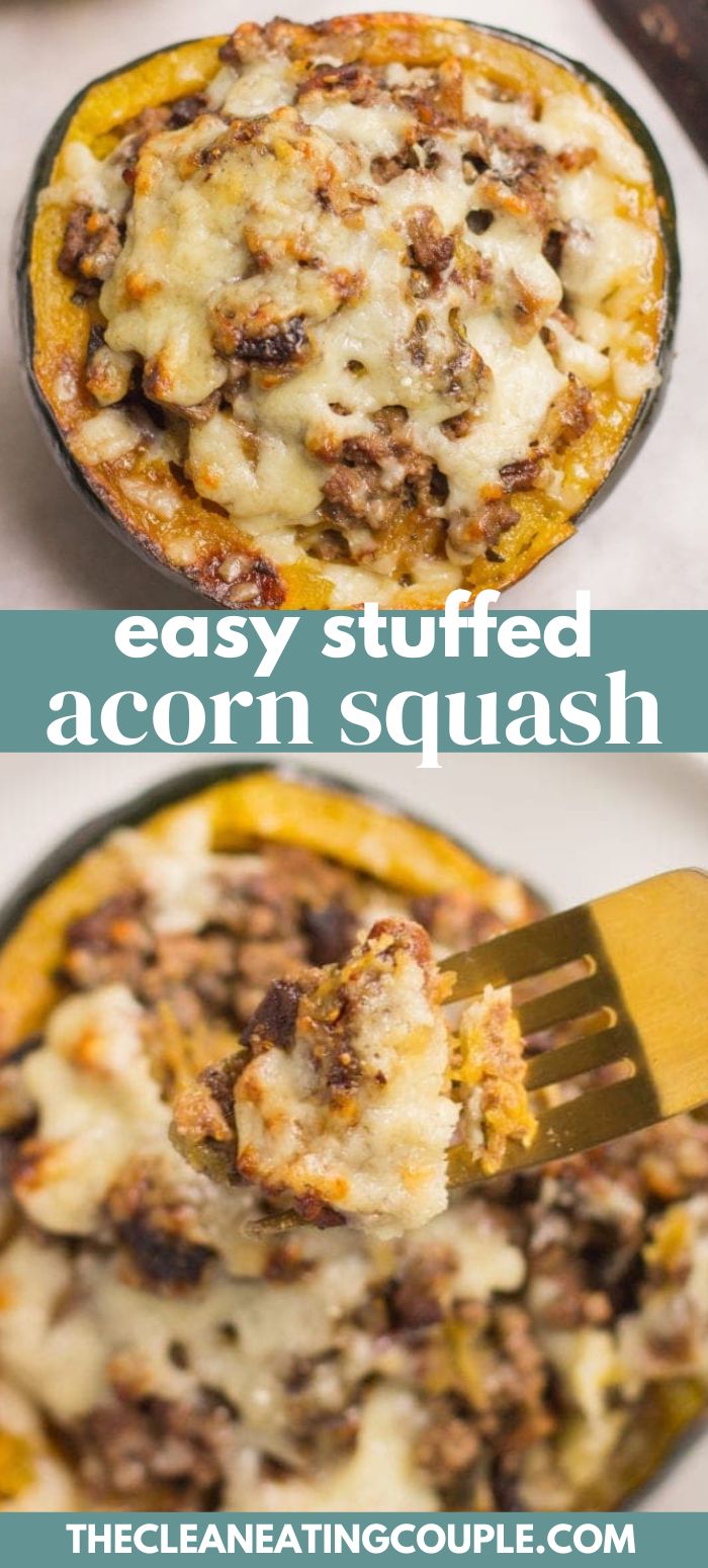Beef Stuffed Acorn Squash - The Clean Eating Couple