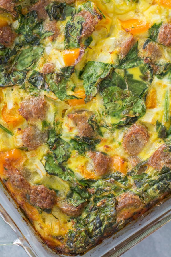 Breakfast Sausage Egg Casserole - The Clean Eating Couple
