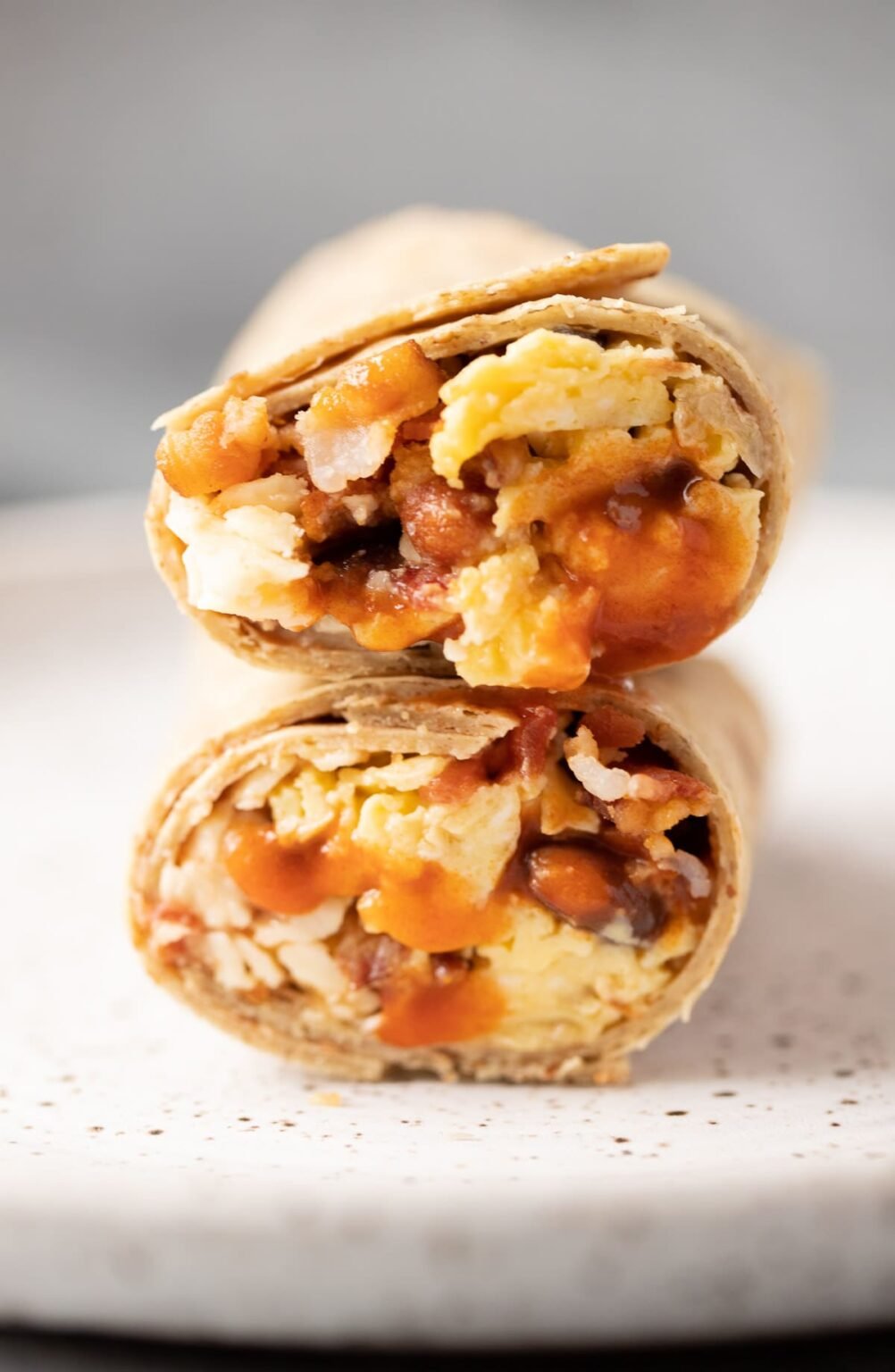 Southwest Bacon Breakfast Burrito | The Clean Eating Couple