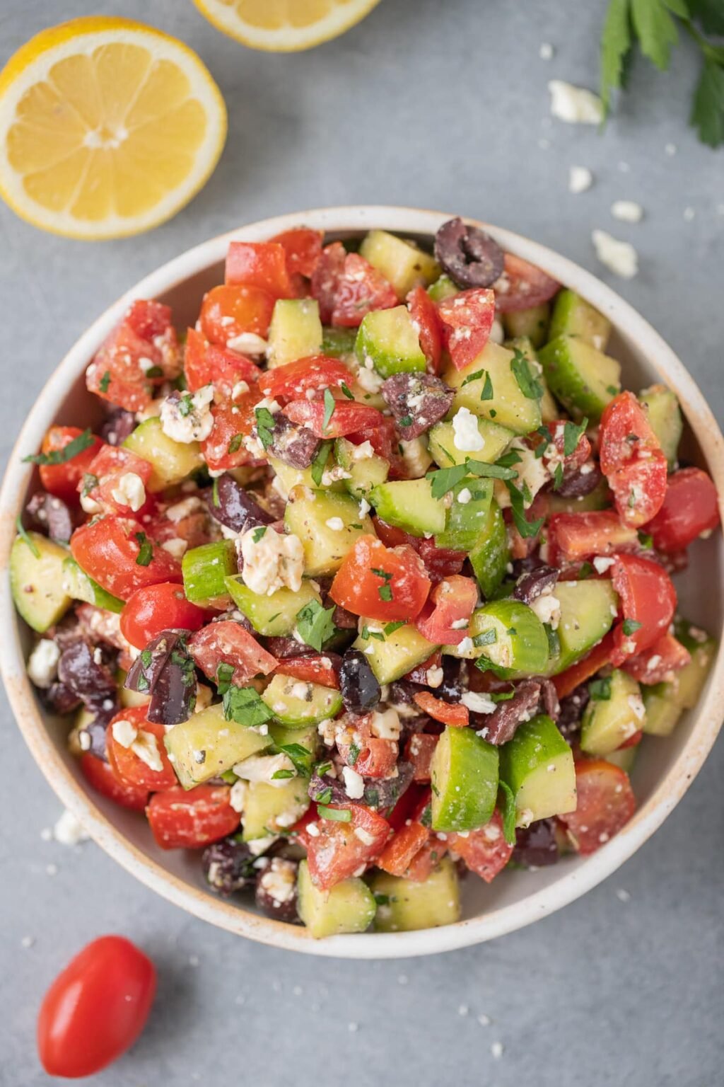 Easy Greek Salad Recipe | The Clean Eating Couple