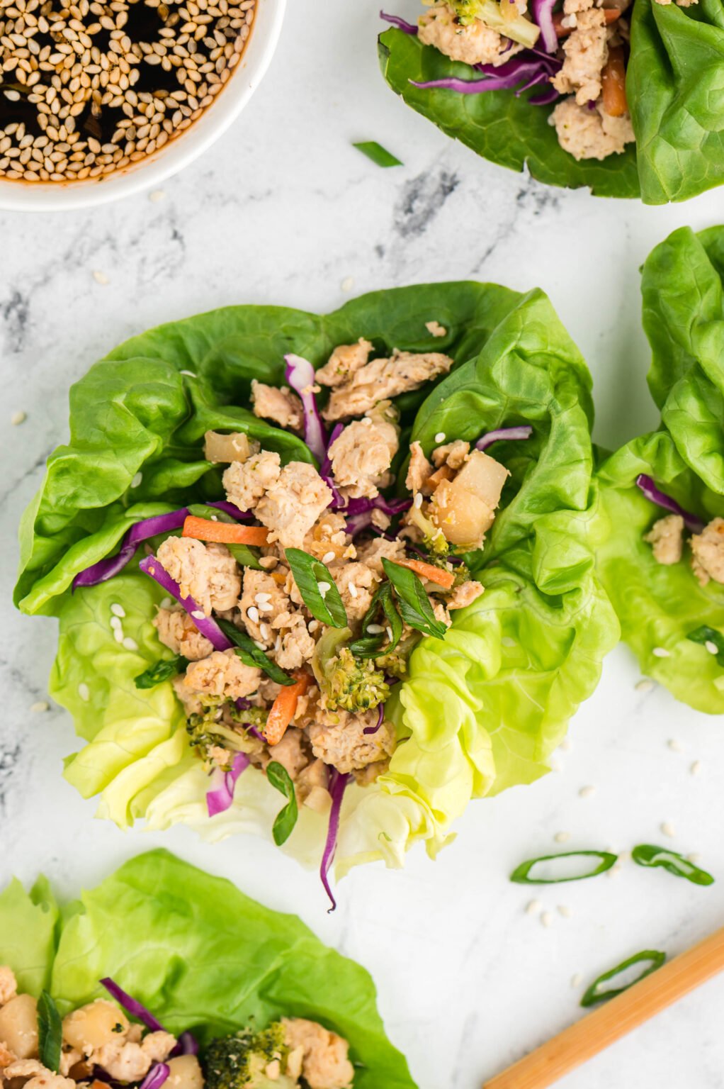 Healthy Lettuce Wraps with Chicken - The Clean Eating Couple