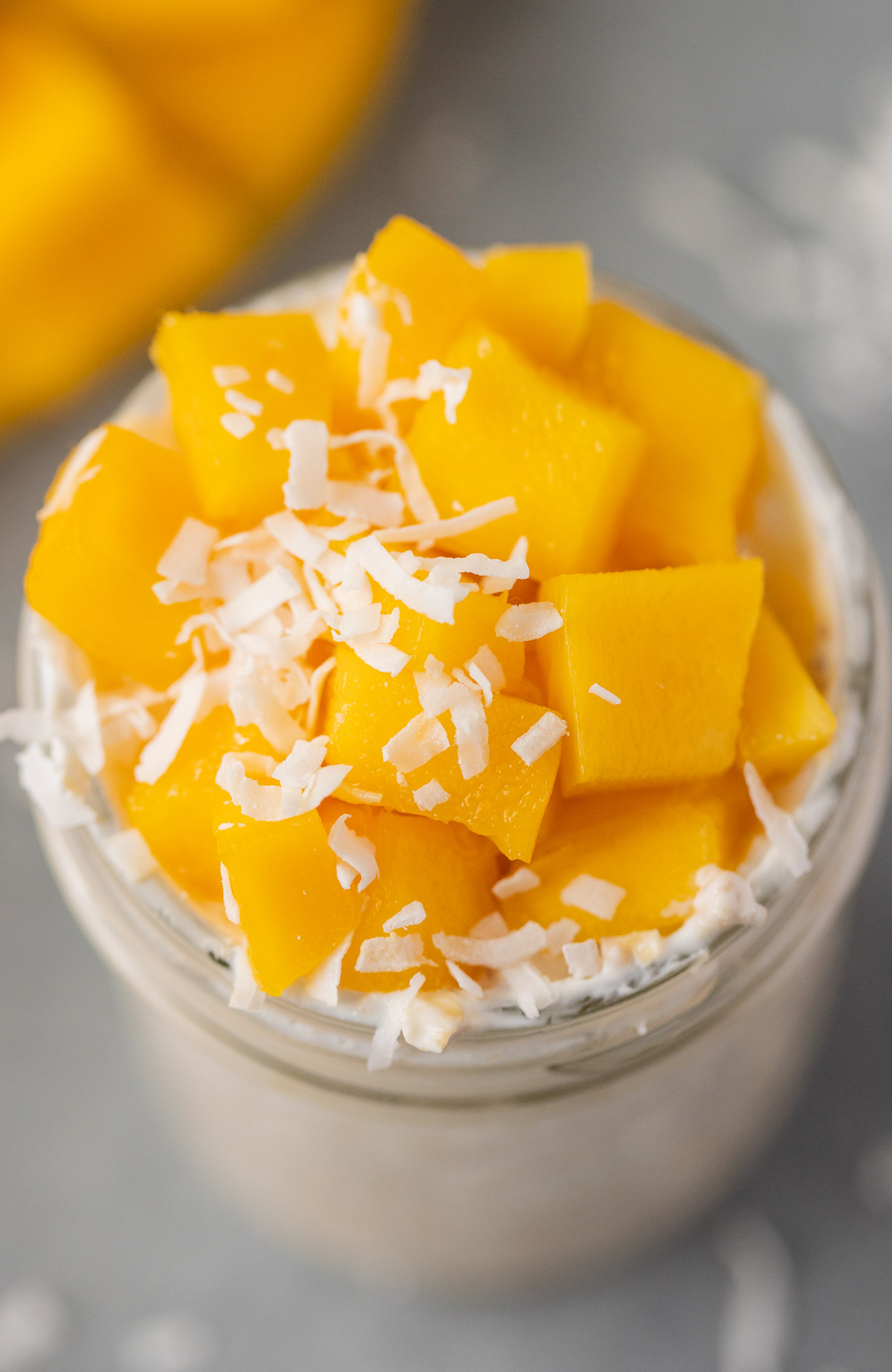 Easy Coconut Mango Overnight Oats | The Clean Eating Couple