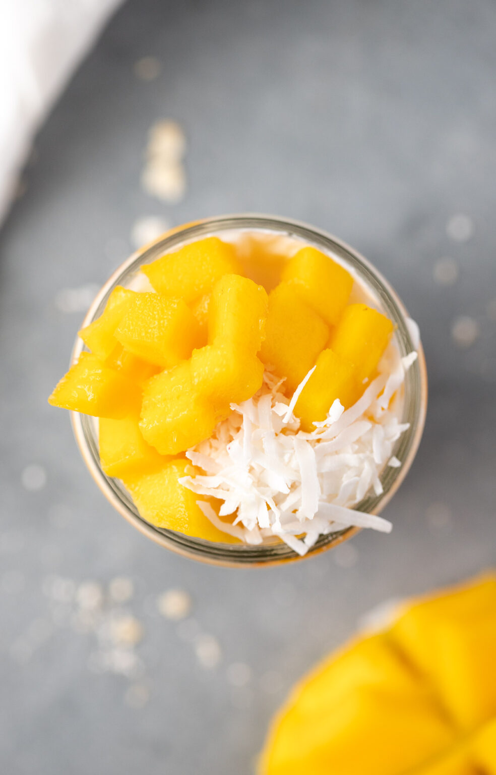 Easy Coconut Mango Overnight Oats | The Clean Eating Couple