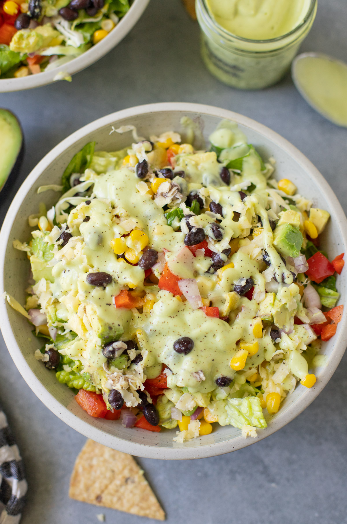 Easy Avocado Ranch Salad | The Clean Eating Couple