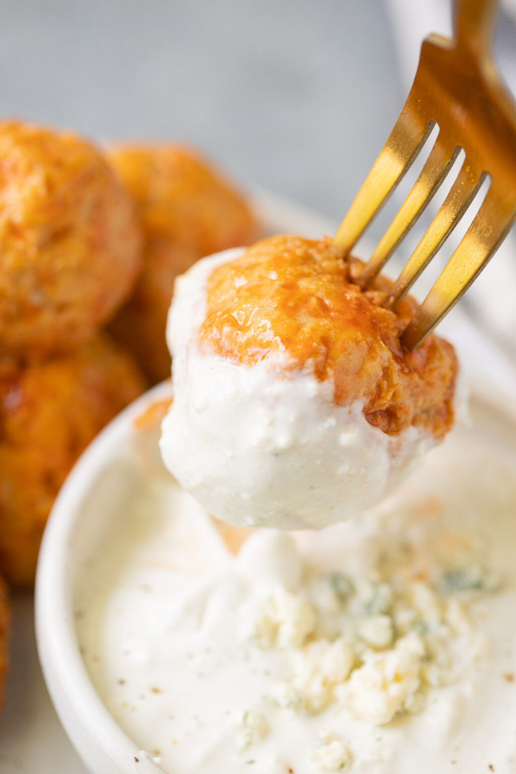 Buffalo Chicken Meatball Recipe - The Clean Eating Couple