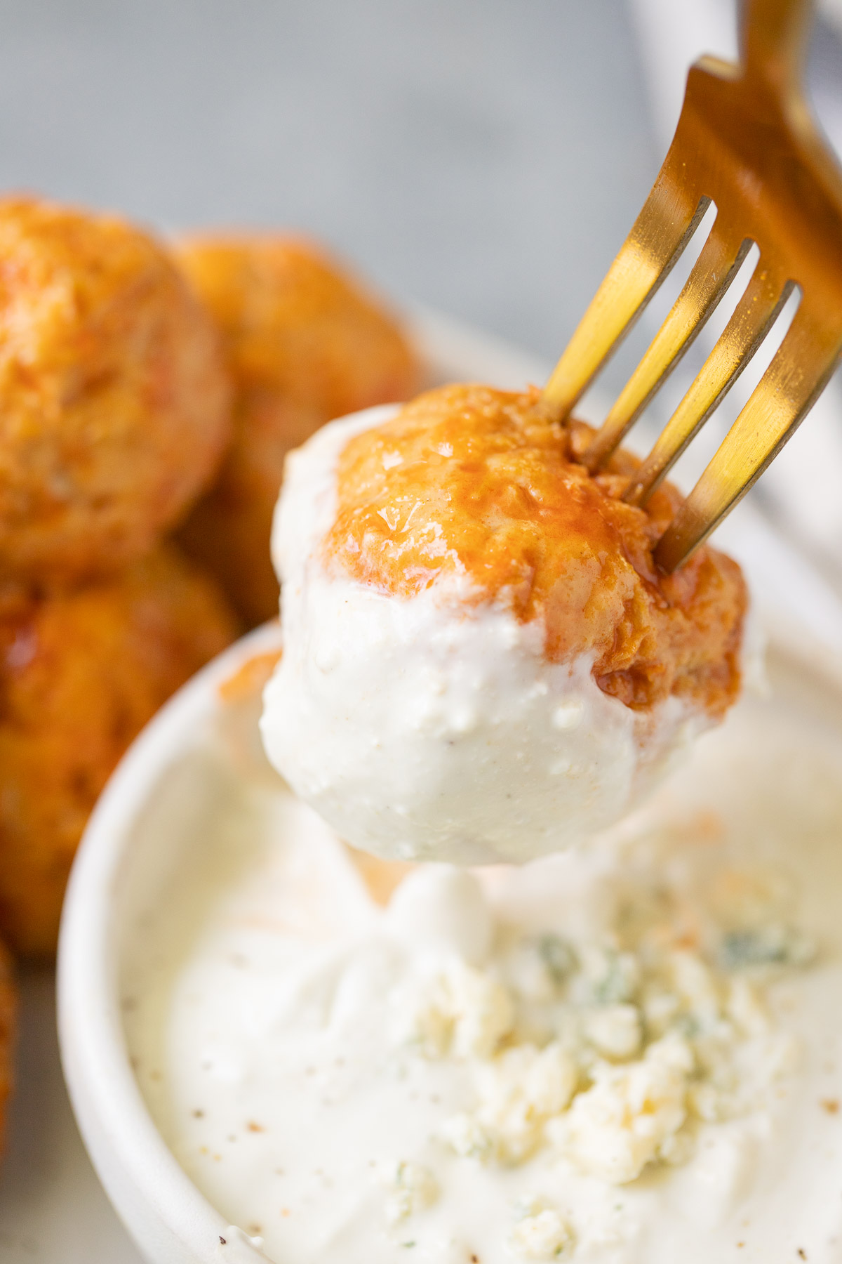 Buffalo Chicken Meatball Recipe - The Clean Eating Couple