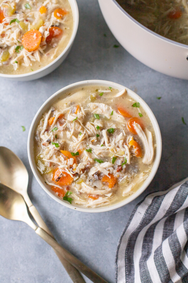 Wild Rice Chicken Soup | The Clean Eating Couple