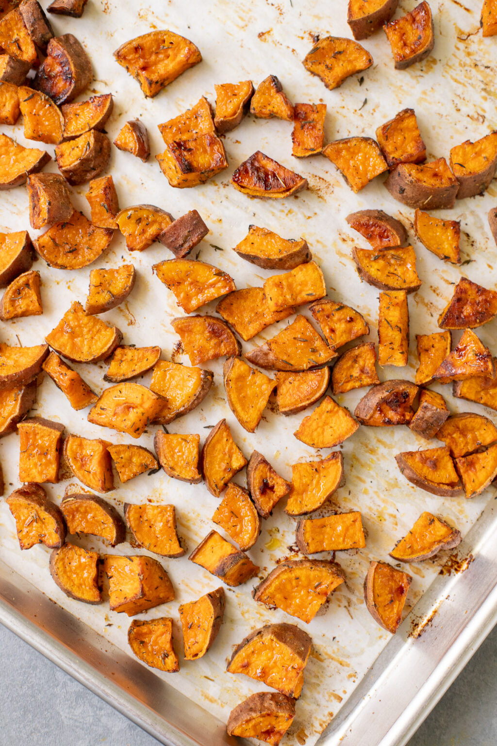 Savory Roasted Sweet Potato Cubes | The Clean Eating Couple