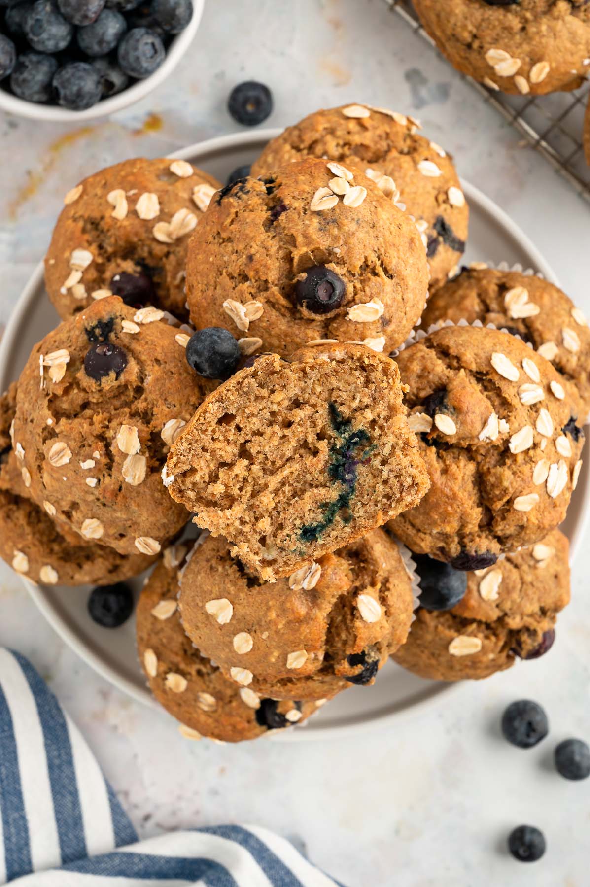 Healthy Banana Blueberry Muffins - The Clean Eating Couple
