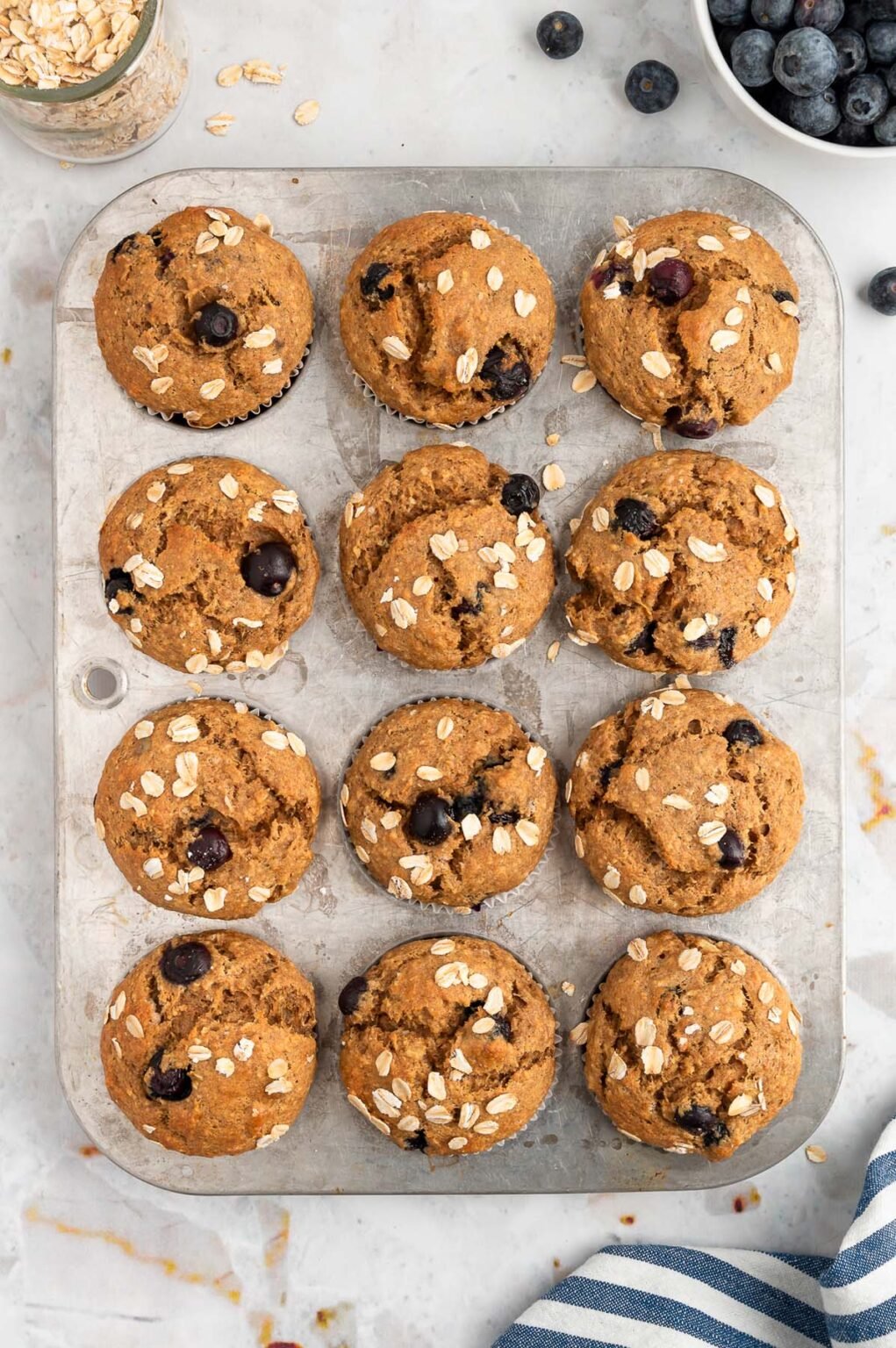 Healthy Banana Blueberry Muffins - The Clean Eating Couple