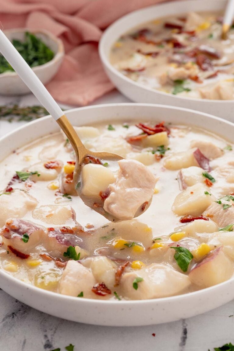 Chicken Corn Chowder Recipe | The Clean Eating Couple