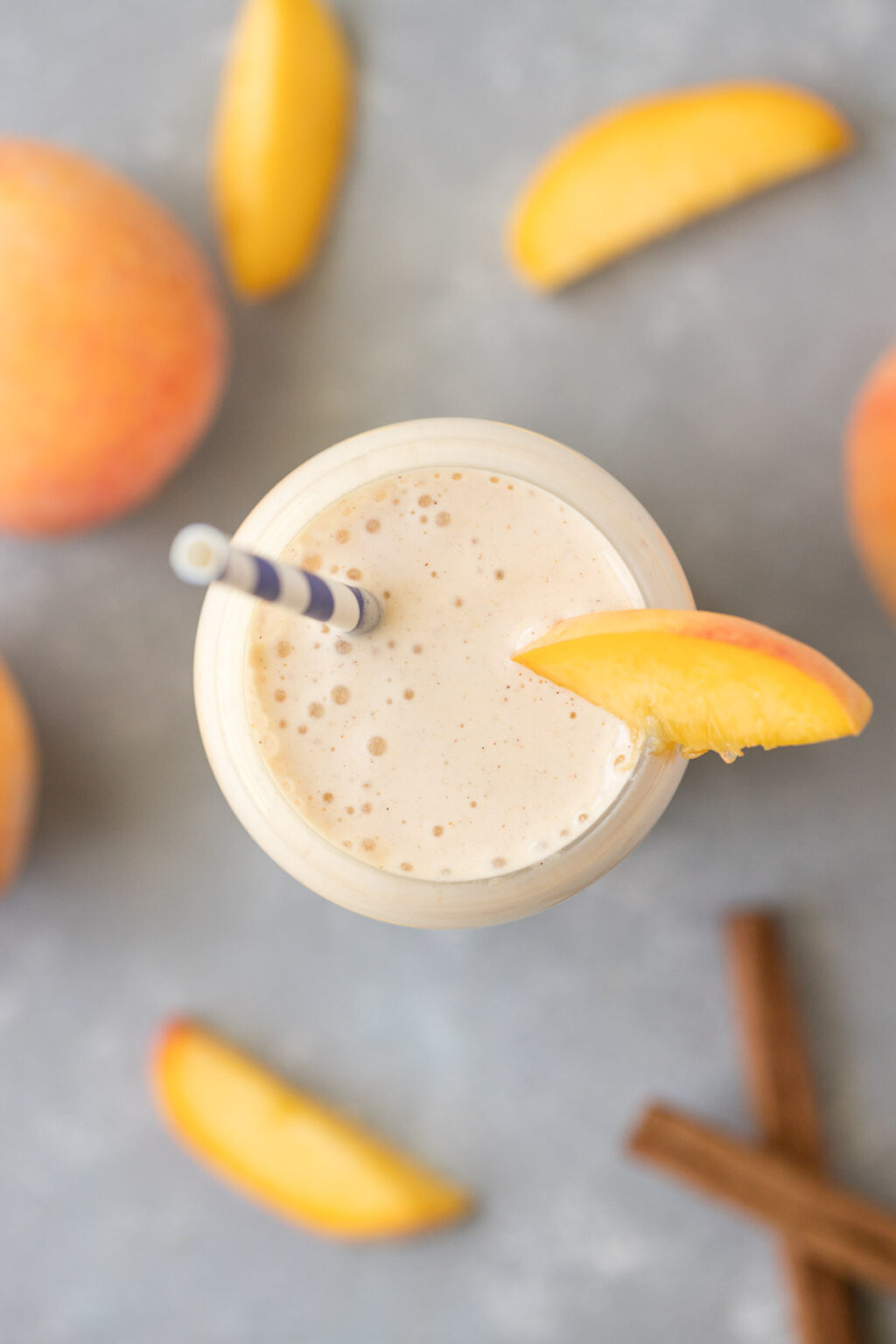Easy Peach Smoothie | The Clean Eating Couple