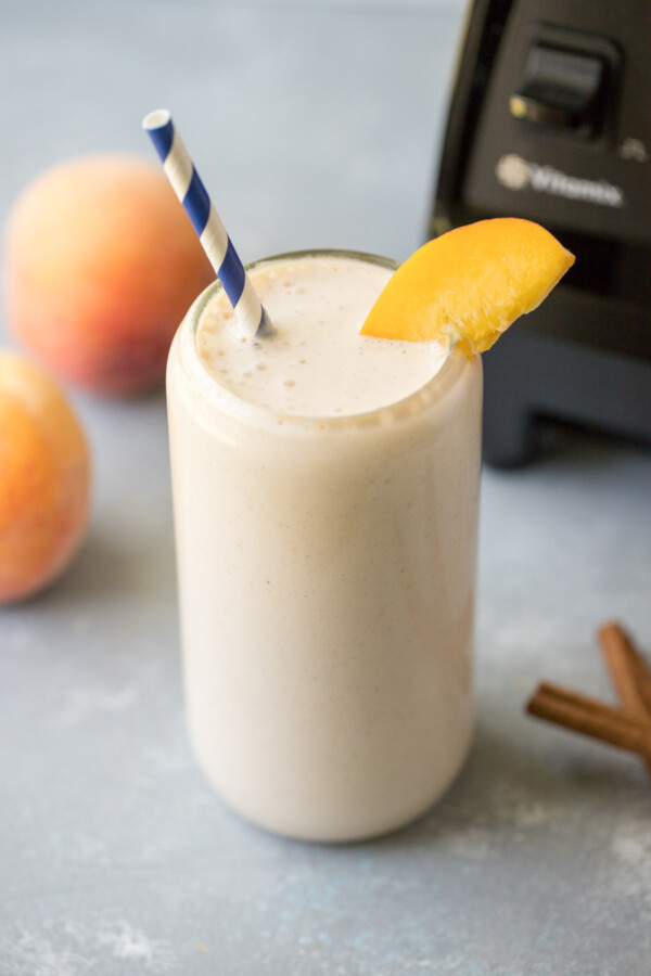 Easy Peach Smoothie | The Clean Eating Couple