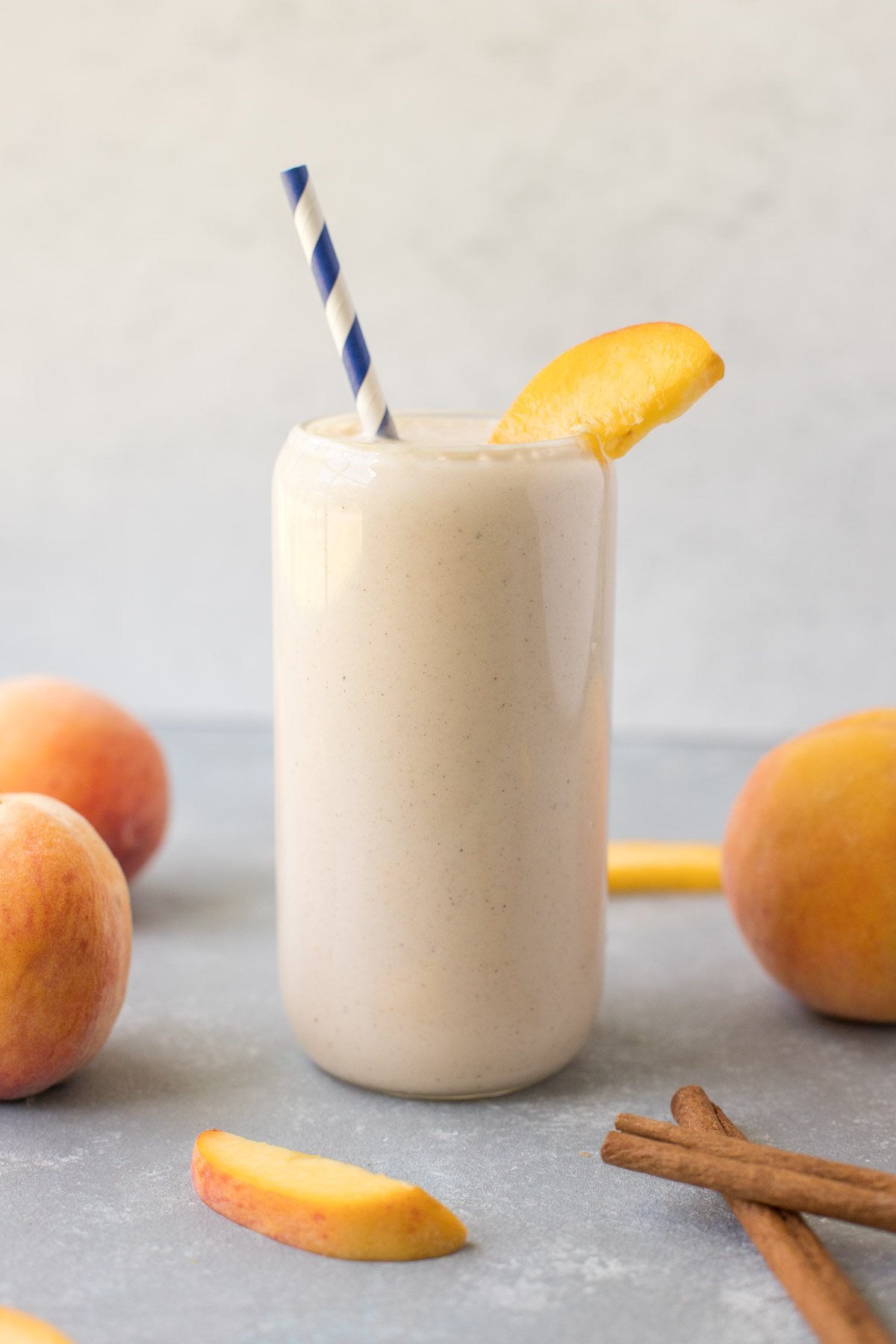 Easy Peach Smoothie | The Clean Eating Couple