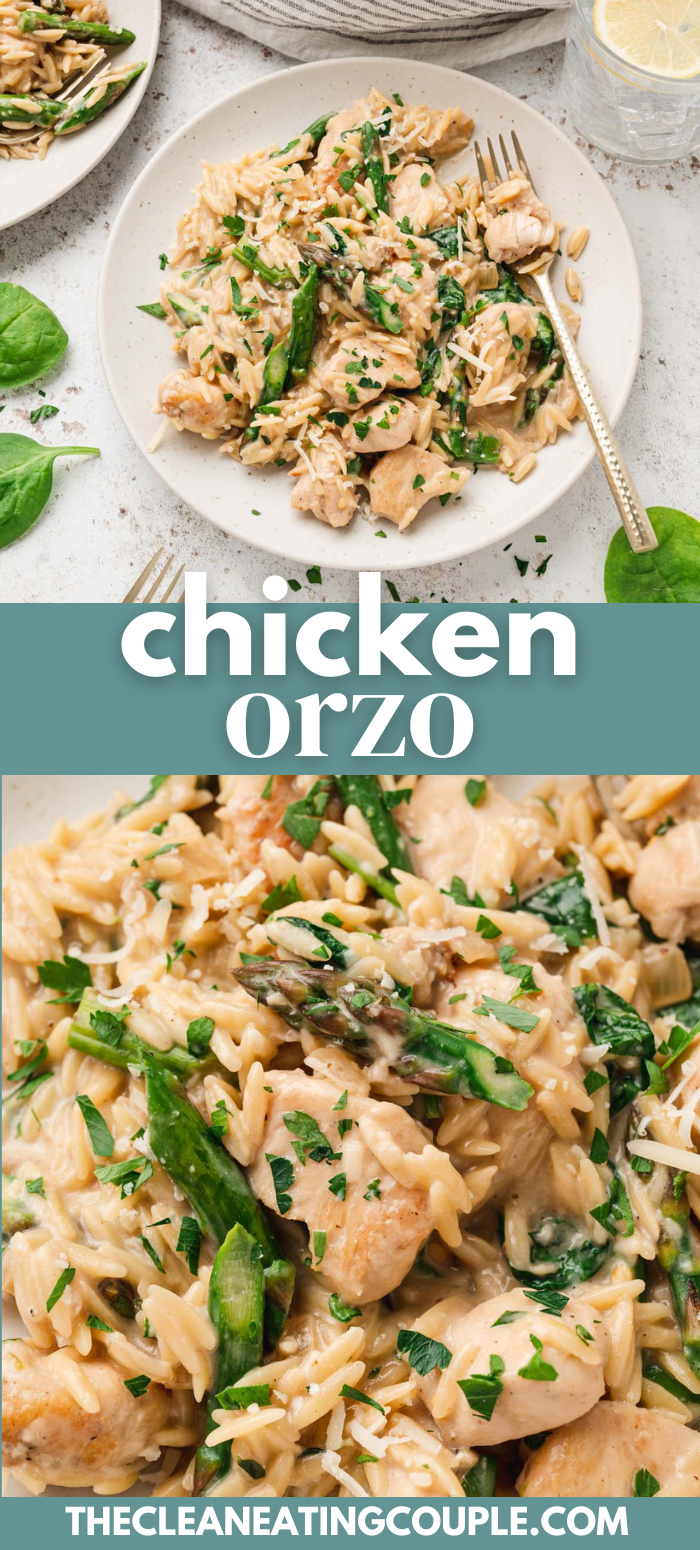 One Pot Chicken Orzo | The Clean Eating Couple