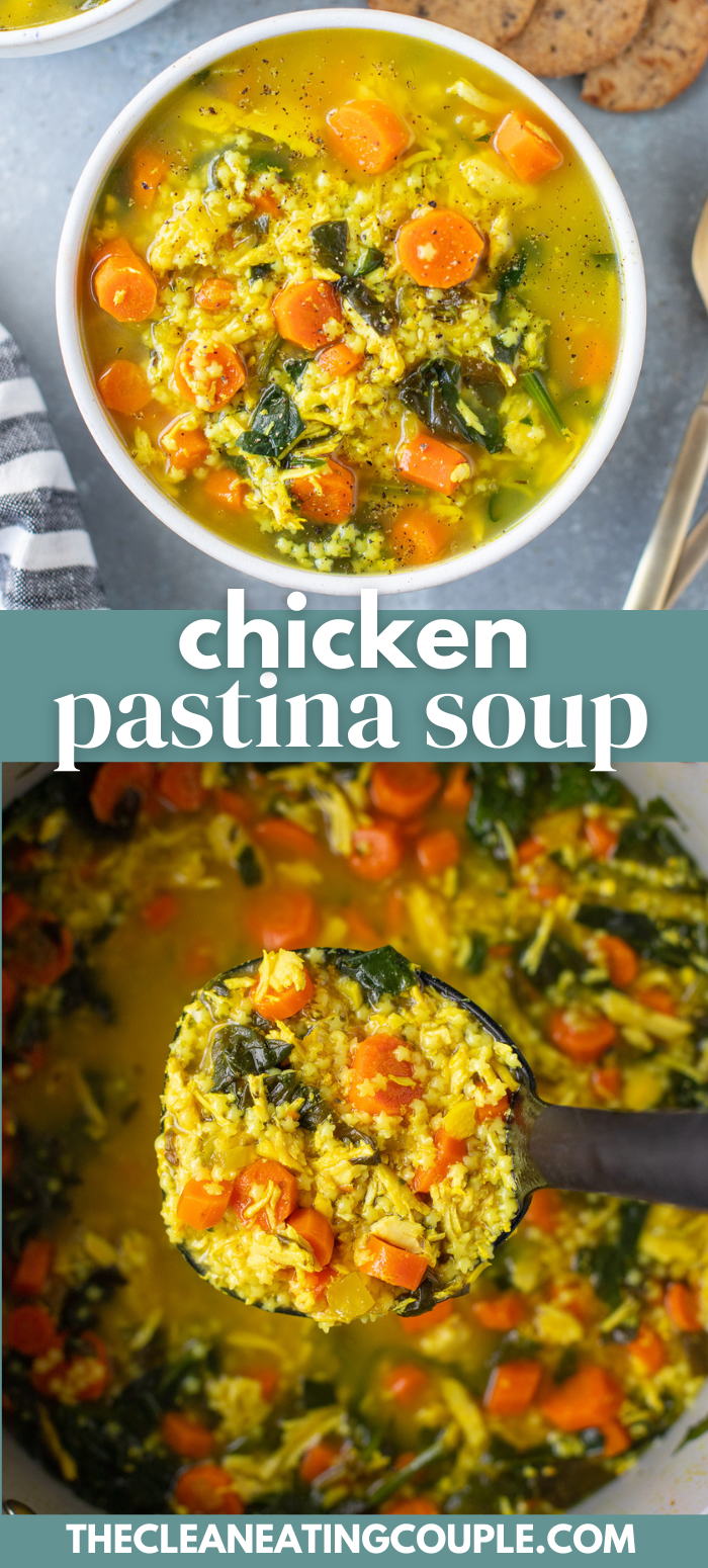 Easy Chicken Pastina Soup | The Clean Eating Couple