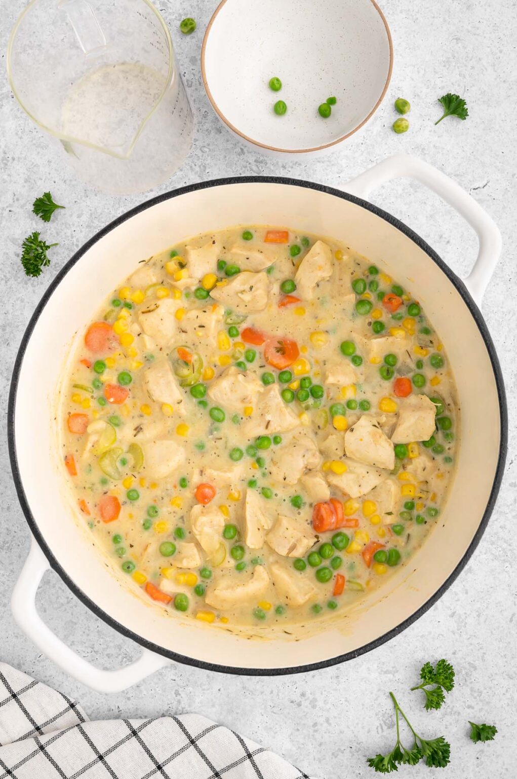 Easy Crustless Chicken Pot Pie| The Clean Eating Couple