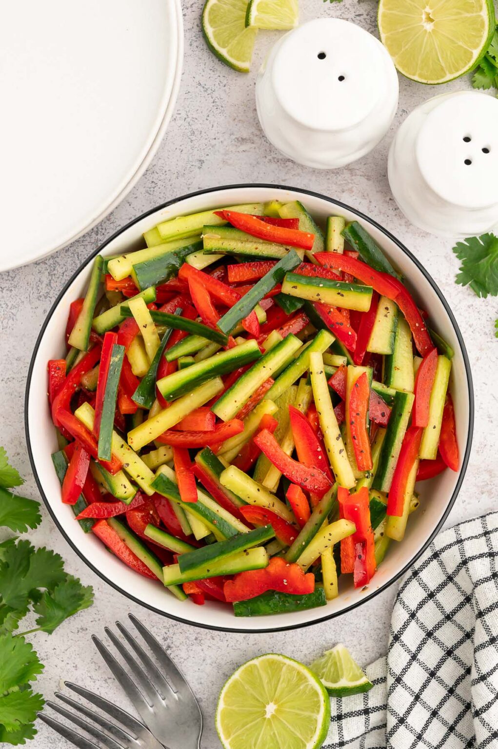 Quick Marinated Vegetable Salad - The Clean Eating Couple