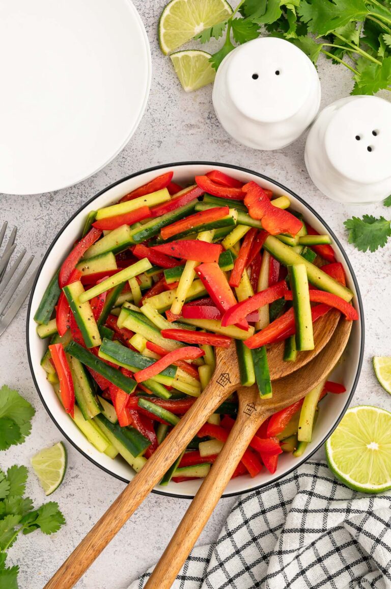 Quick Marinated Vegetable Salad - The Clean Eating Couple