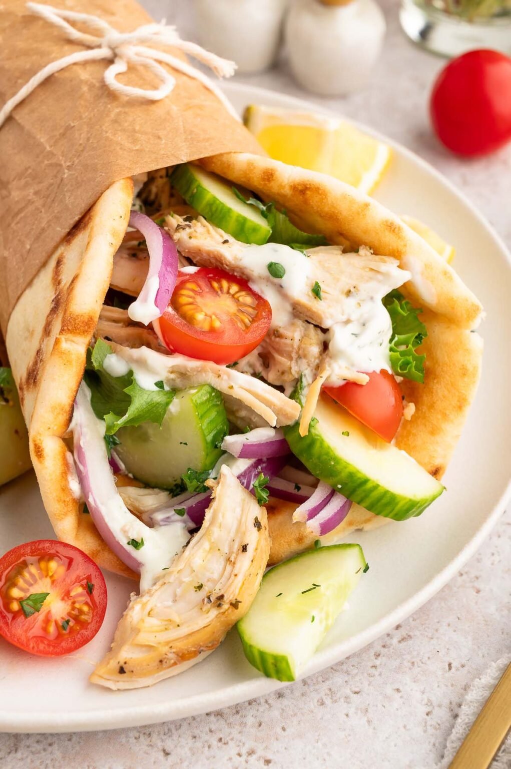 Greek Shredded Chicken - The Clean Eating Couple