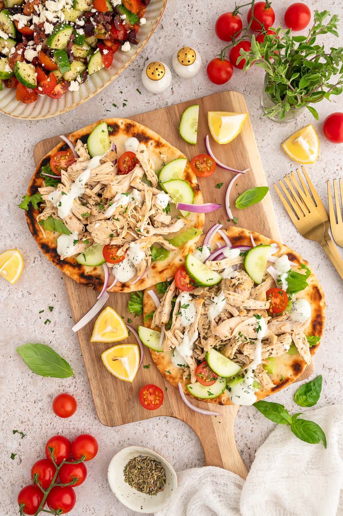 Greek Shredded Chicken - The Clean Eating Couple