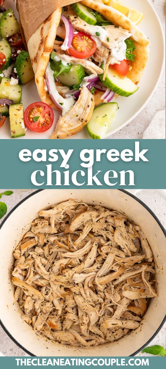 Greek Shredded Chicken - The Clean Eating Couple