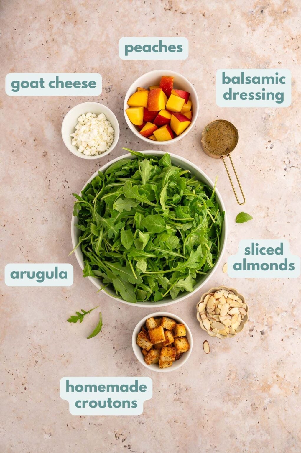Peach Salad with Goat Cheese - The Clean Eating Couple