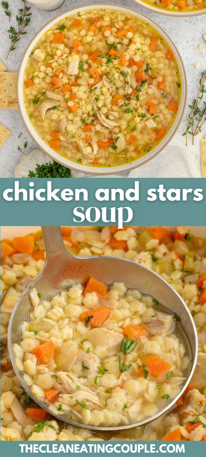 Chicken and Stars Soup (Quick and Easy!) - The Clean Eating Couple