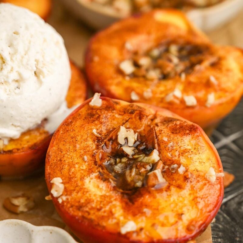 Easy Baked Peaches - The Clean Eating Couple