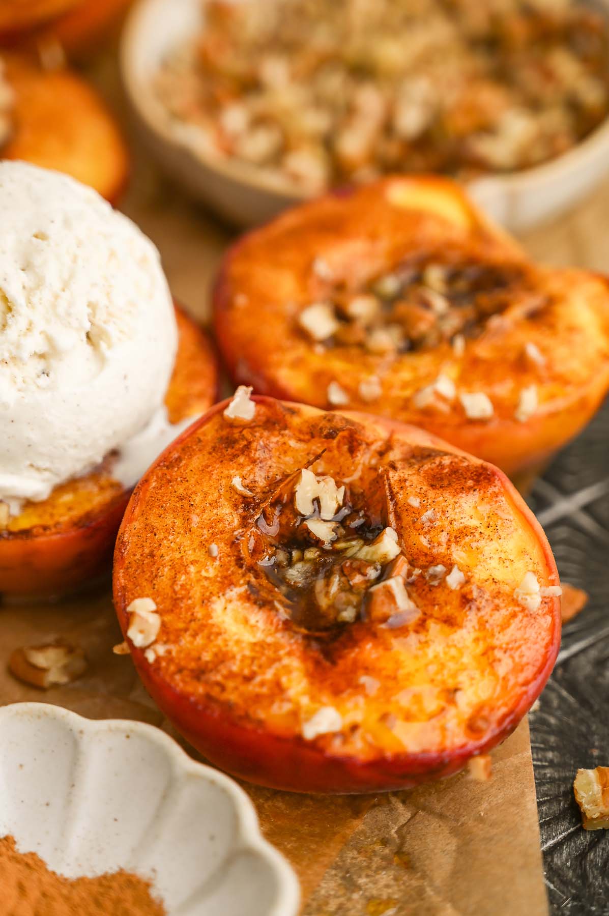 Easy Baked Peaches - The Clean Eating Couple