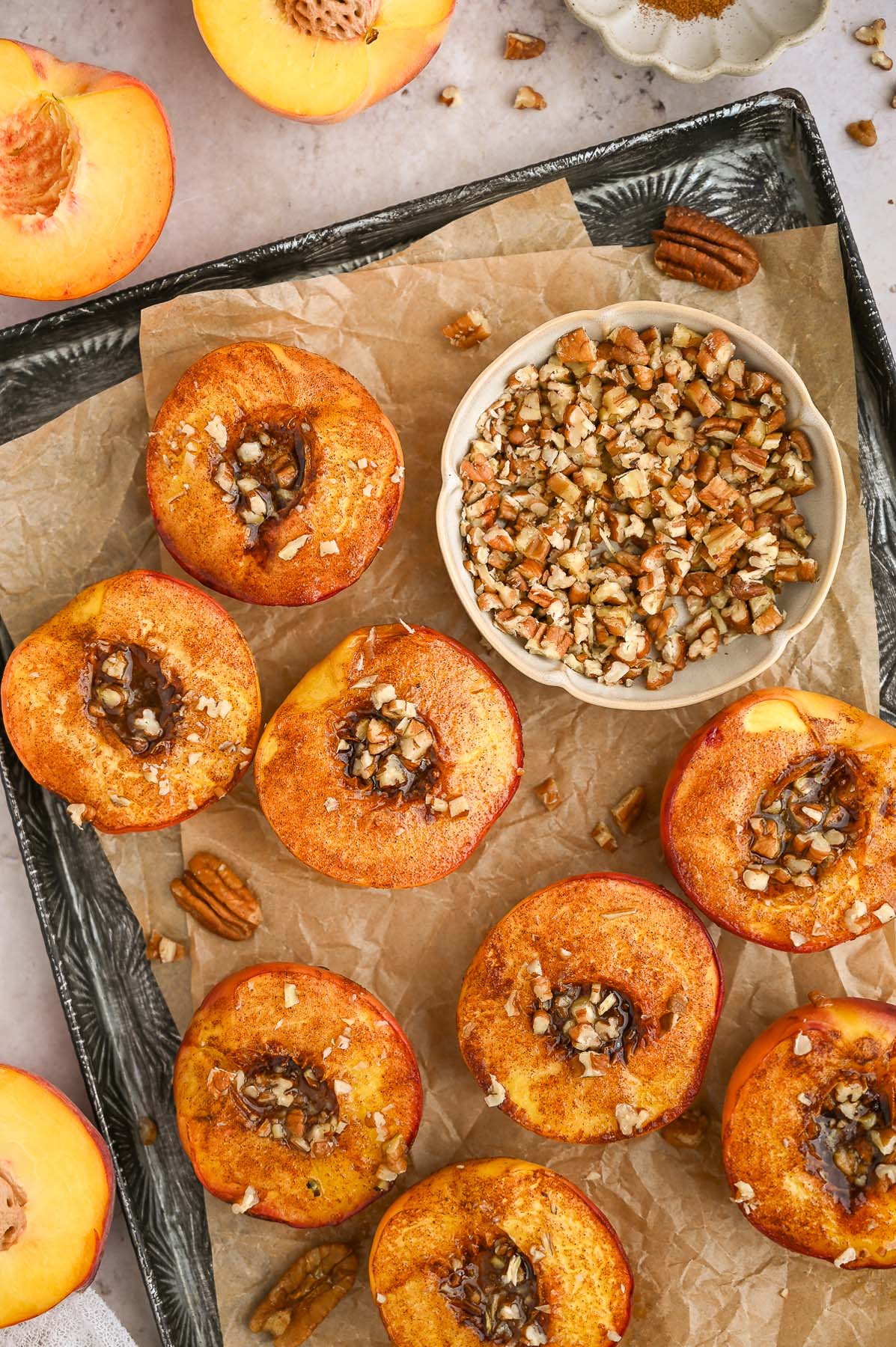 Easy Baked Peaches - The Clean Eating Couple