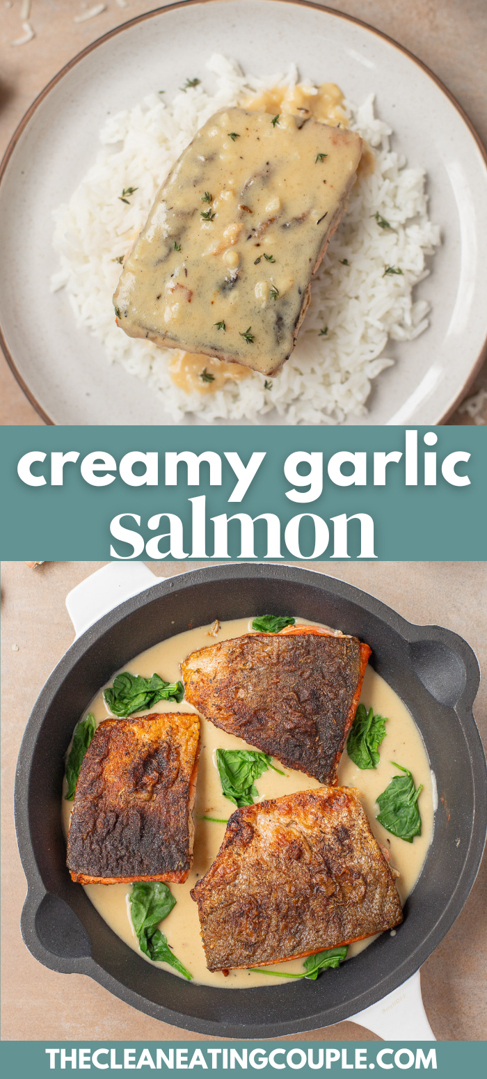 Creamy Garlic Salmon - The Clean Eating Couple