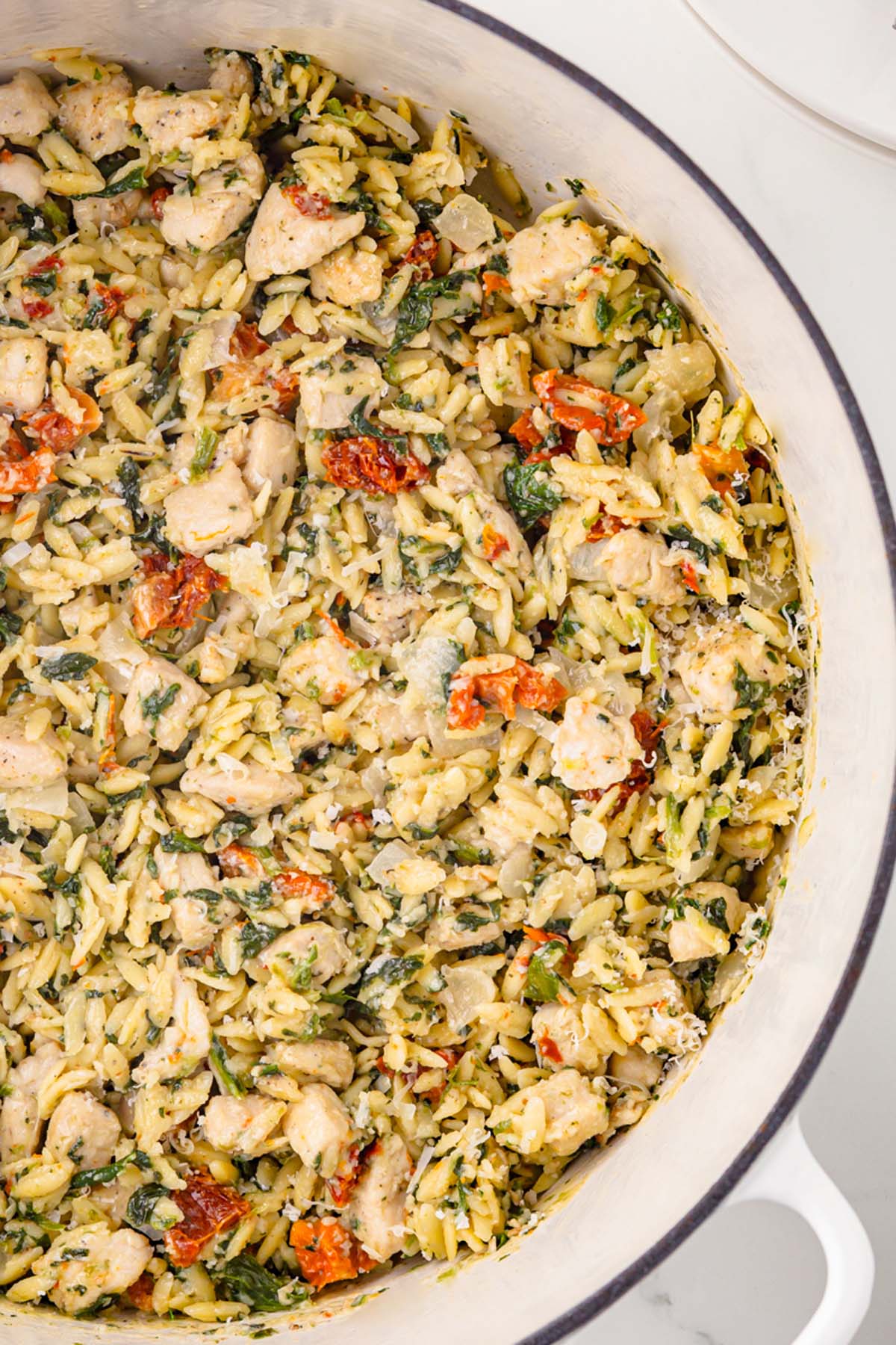 Tuscan Chicken Orzo - The Clean Eating Couple