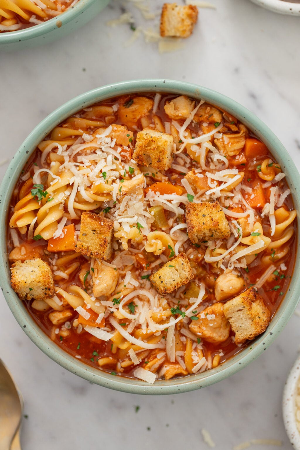Chicken Parmesan Soup - The Clean Eating Couple