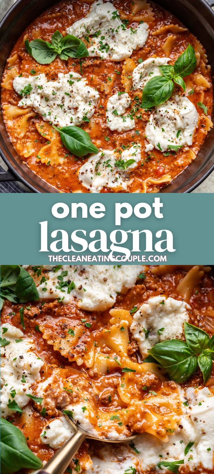 One Pot Lasagna - The Clean Eating Couple